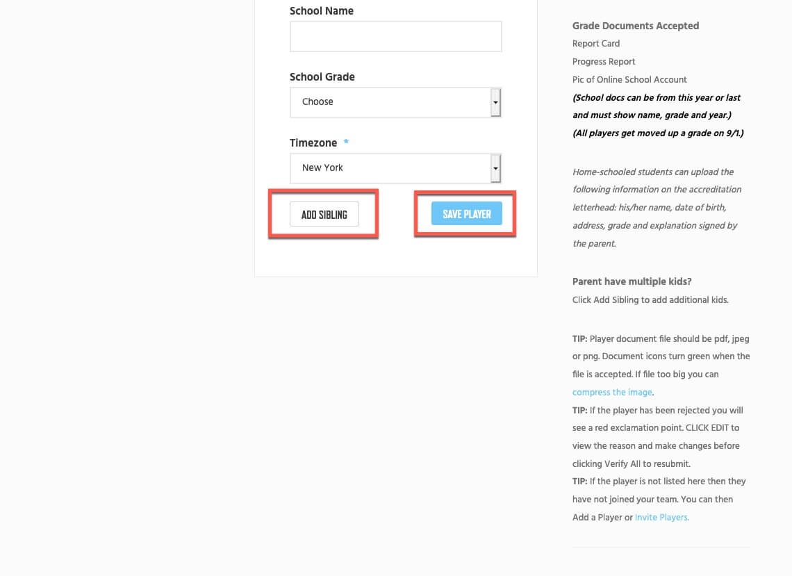 How a Coach Registers Players - National Sports ID